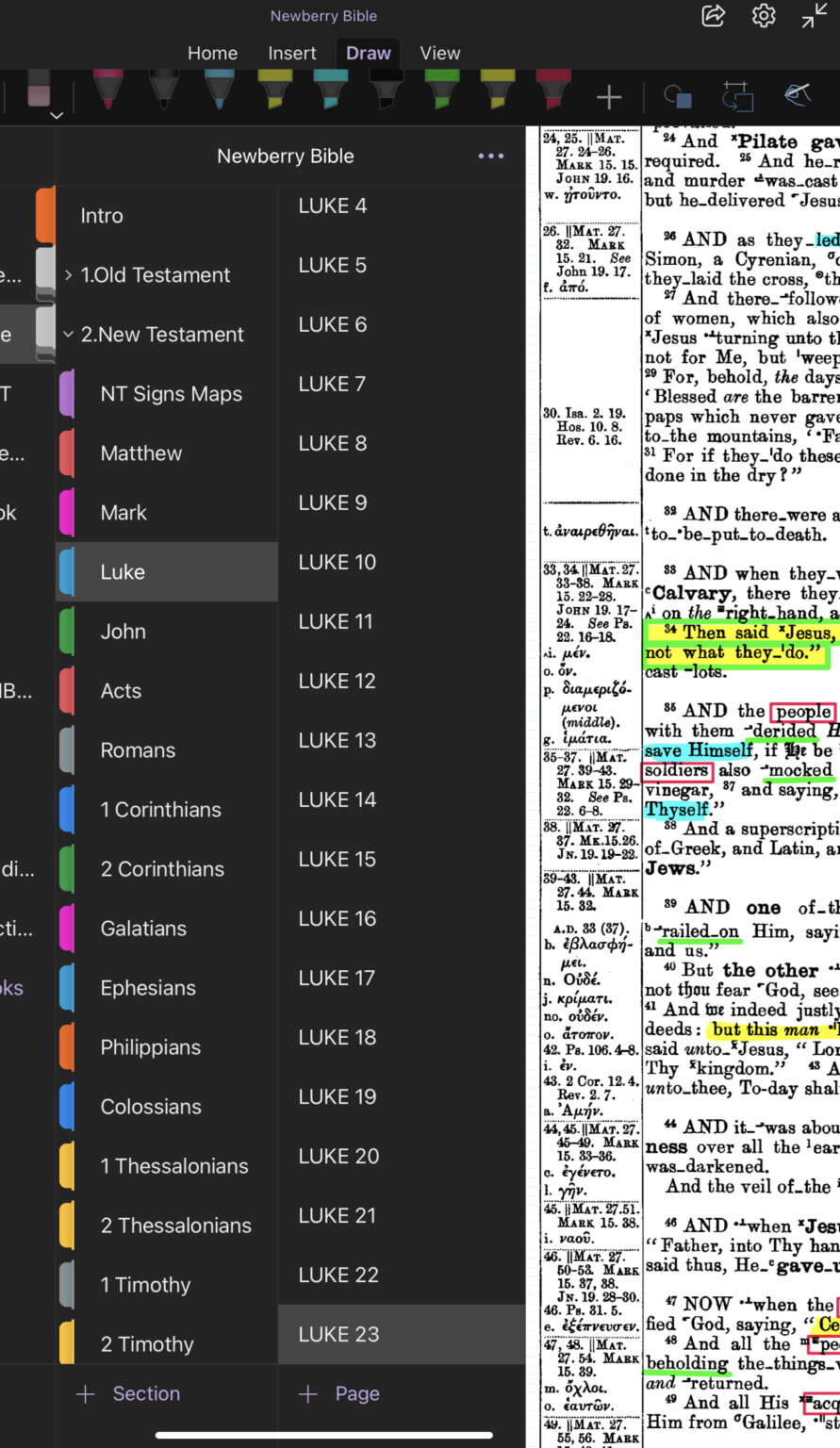 Newberry Bible for OneNote – The Newberry Bible with Endless Margin